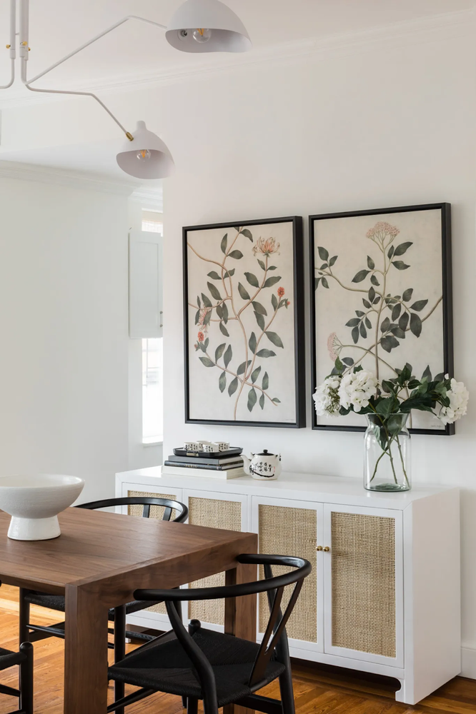 dining room white buffet